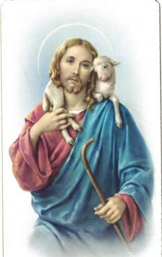 Image de Jésus bon berger - style Saint Sulpicien