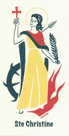 Carte Saint patron,: Sainte Christine