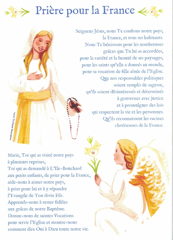 Carte prière pour la France